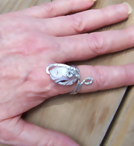 Wire Wrapped Ring - Size 8 Adjustable on Luulla